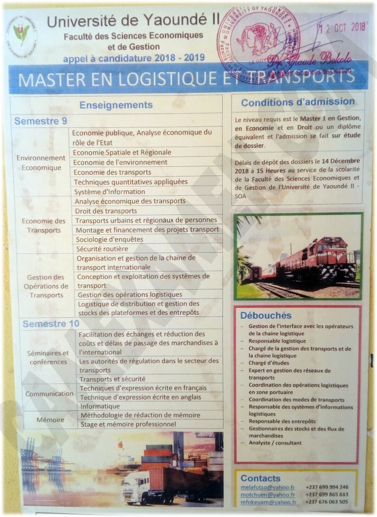 Les offres de formations en Masters Professionnels de l'Université de ...